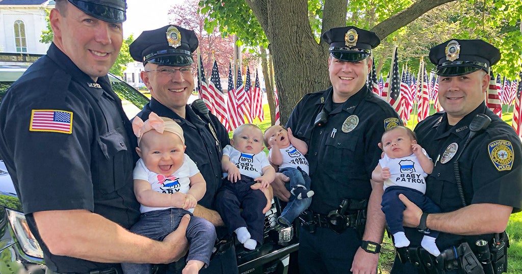 'Baby Boom': Mansfield Police Celebrate 4 Newborns In 4 Months - CBS Boston