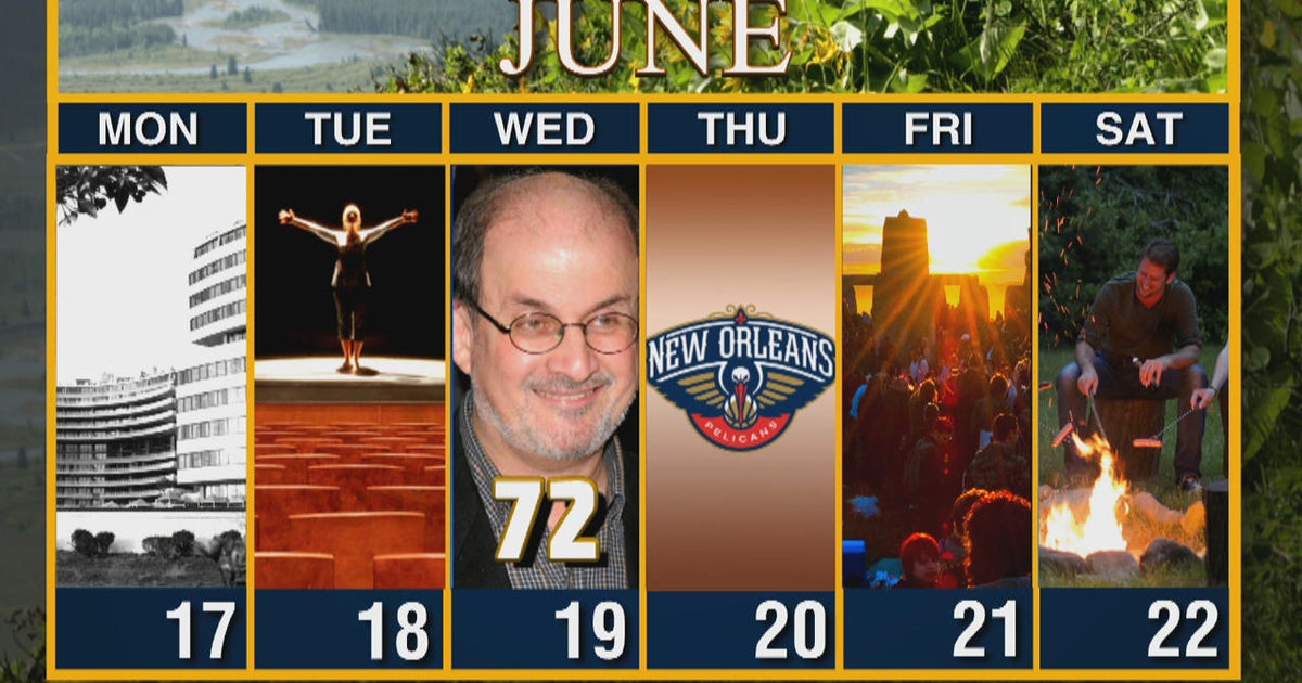 Calendar: Week of June 17 - CBS News