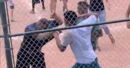 Baseball brawl: Video shows adults fighting at kids' baseball game ...