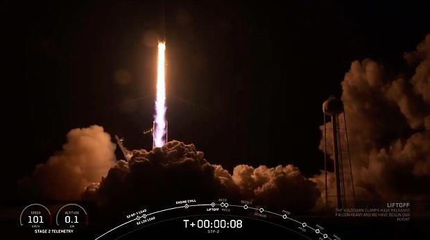 SpaceX launch today: SpaceX Falcon Heavy rocket launches 24 satellites ...