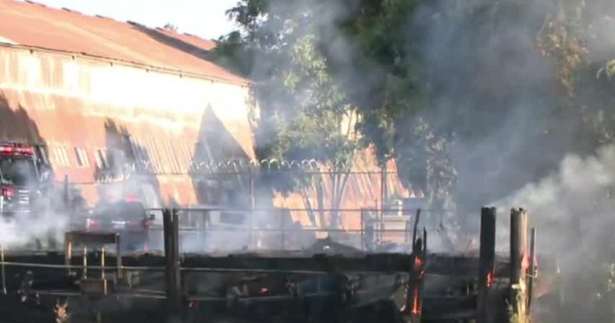 Stockton Pier Catches Fire - CBS Sacramento