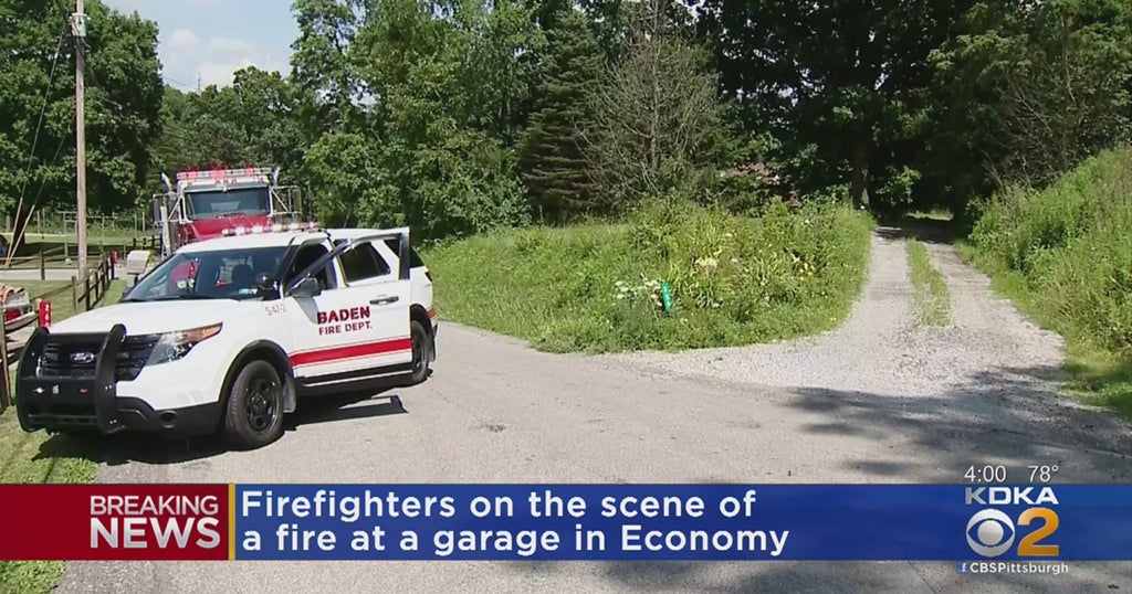 Firefighters On The Scene Of Detached Garage Fire In Economy - CBS ...