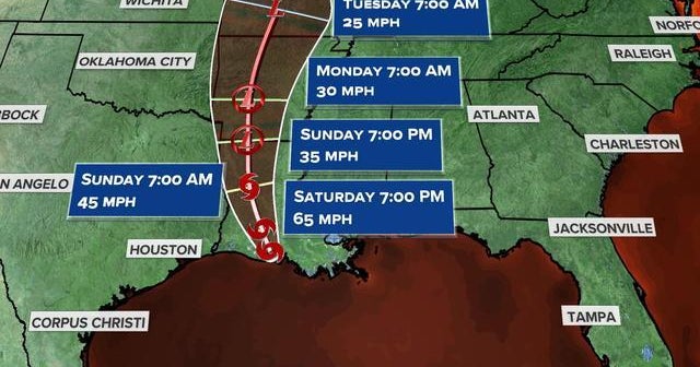 Barry makes landfall, weakens to tropical storm - CBS News Barry makes landfall, weakens to tropical storm - CBS News