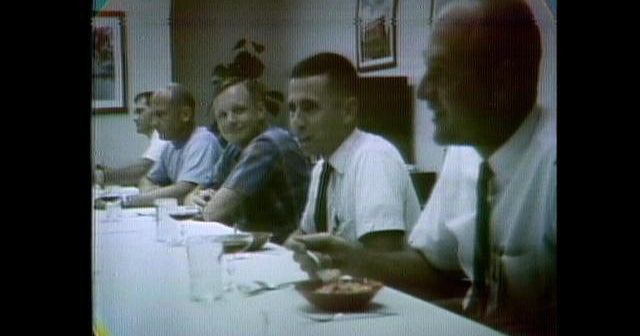 Apollo 11 astronauts share a meal before their historic mission - CBS News
