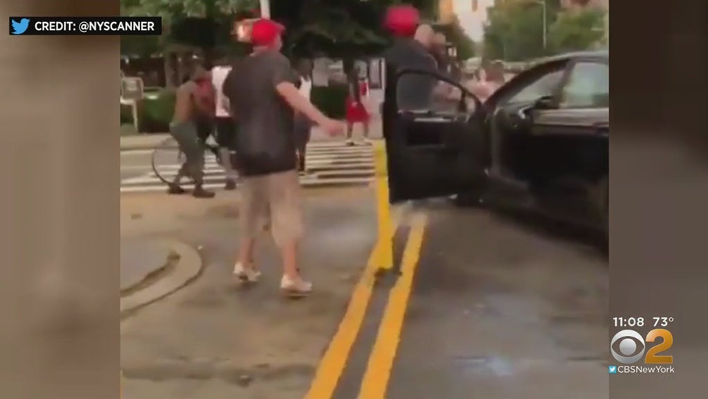 Social Media Videos Show NYPD Officers Being Doused With Water, Hit ...