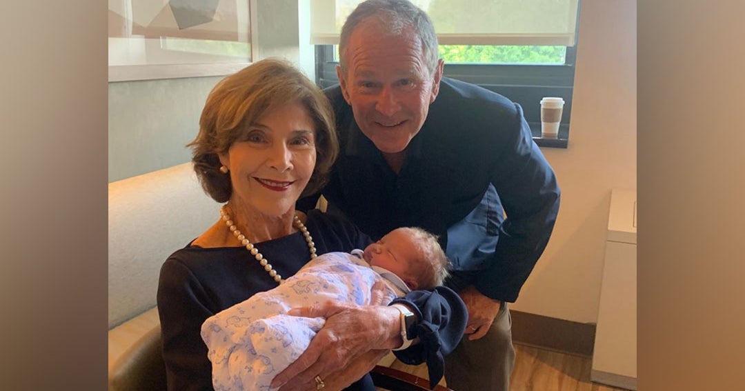 Former President George W Bush Welcomes First Grandson - CBS Texas