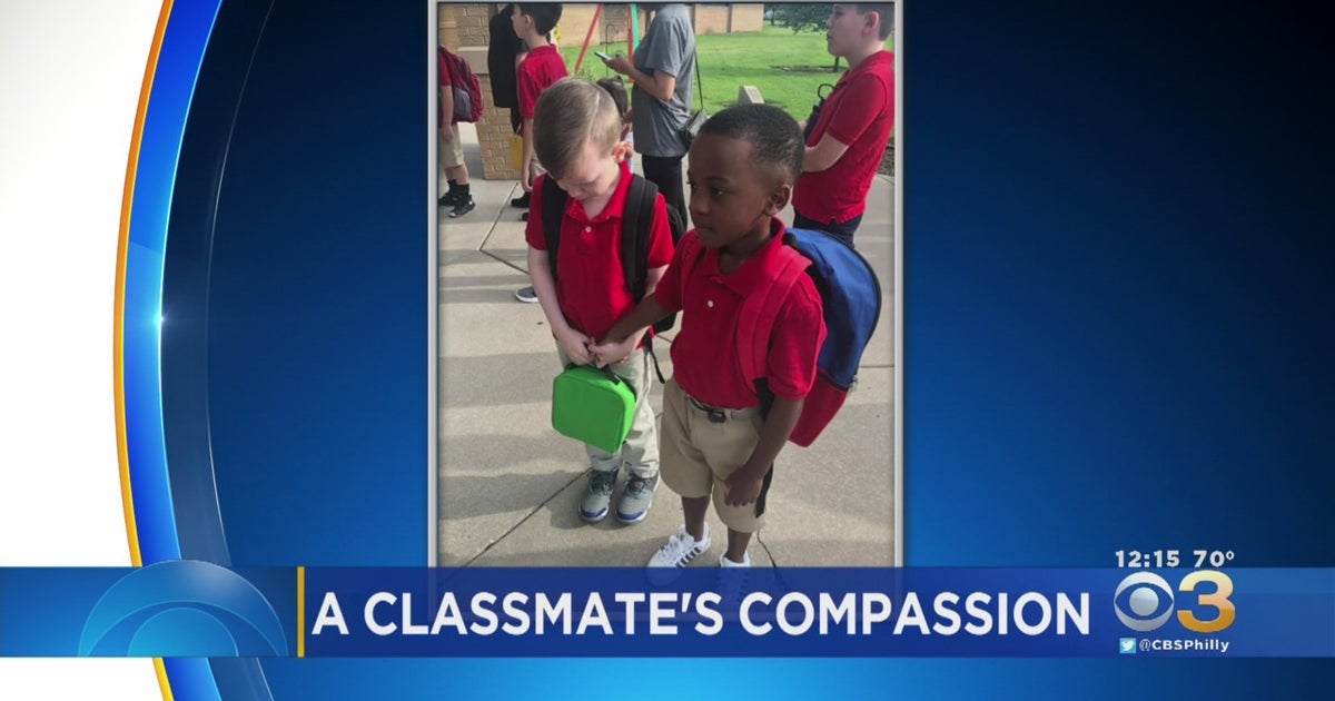 Photo Of Boy Consoling Classmate With Autism On First Day Of School ...