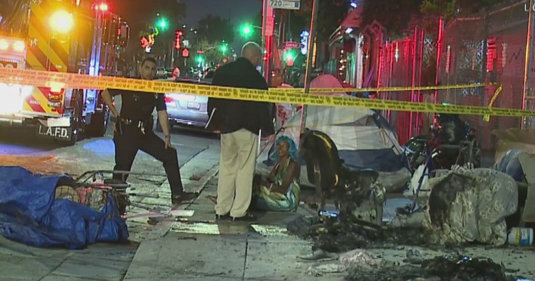 Homeless Man Dies Of Burn Injuries After Skid Row Tent Is Set On Fire ...