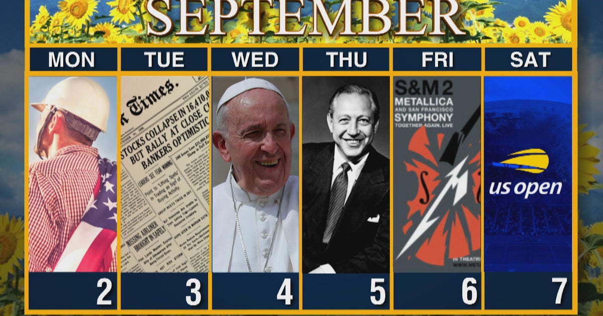 Calendar: Week of September 2 - CBS News