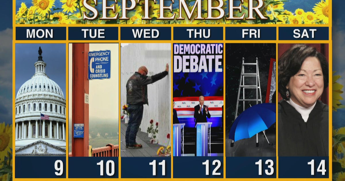 Calendar: Week of September 9 - CBS News