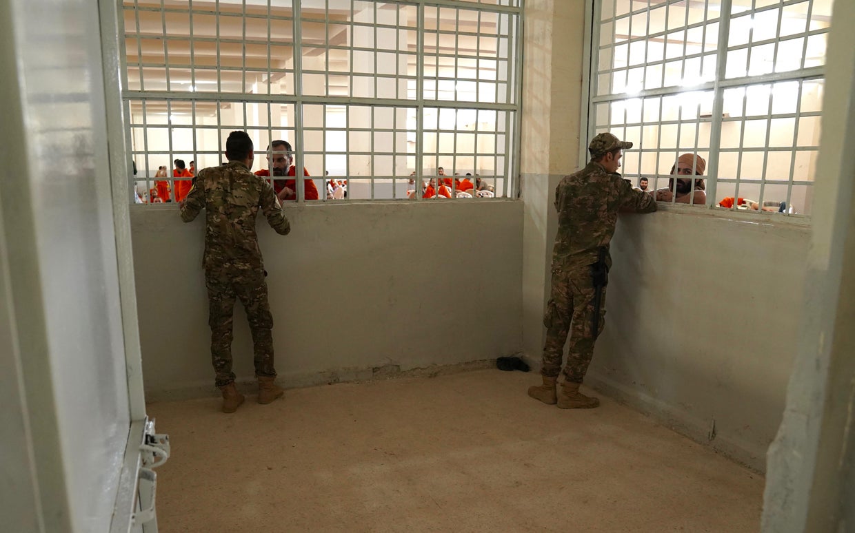 CBS News goes inside an overcrowded Syrian prison full of alleged ISIS ...