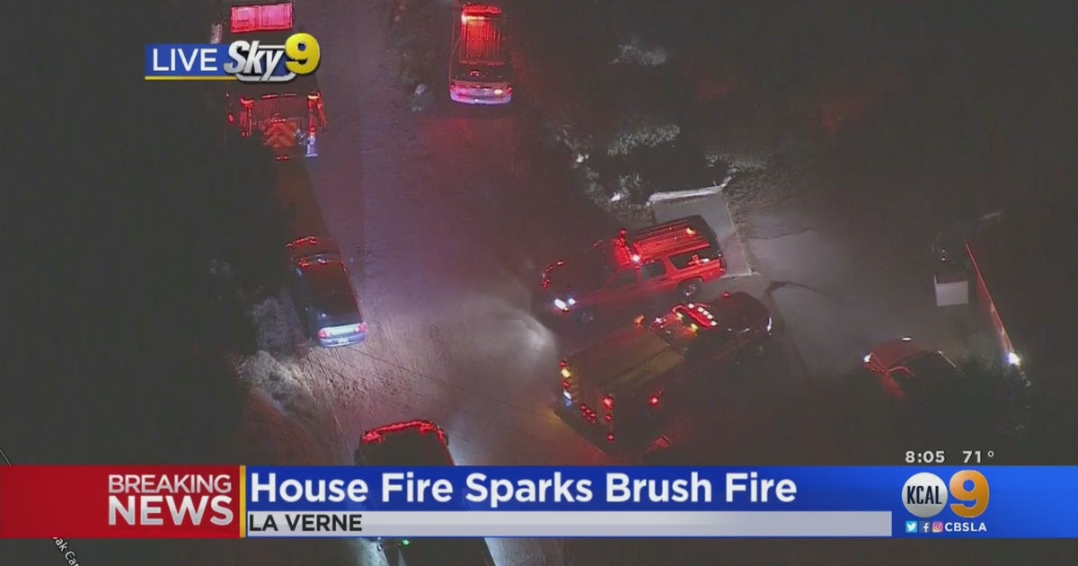 Explosion Ignites Large House Fire In La Verne, Extends To Nearby Brush ...