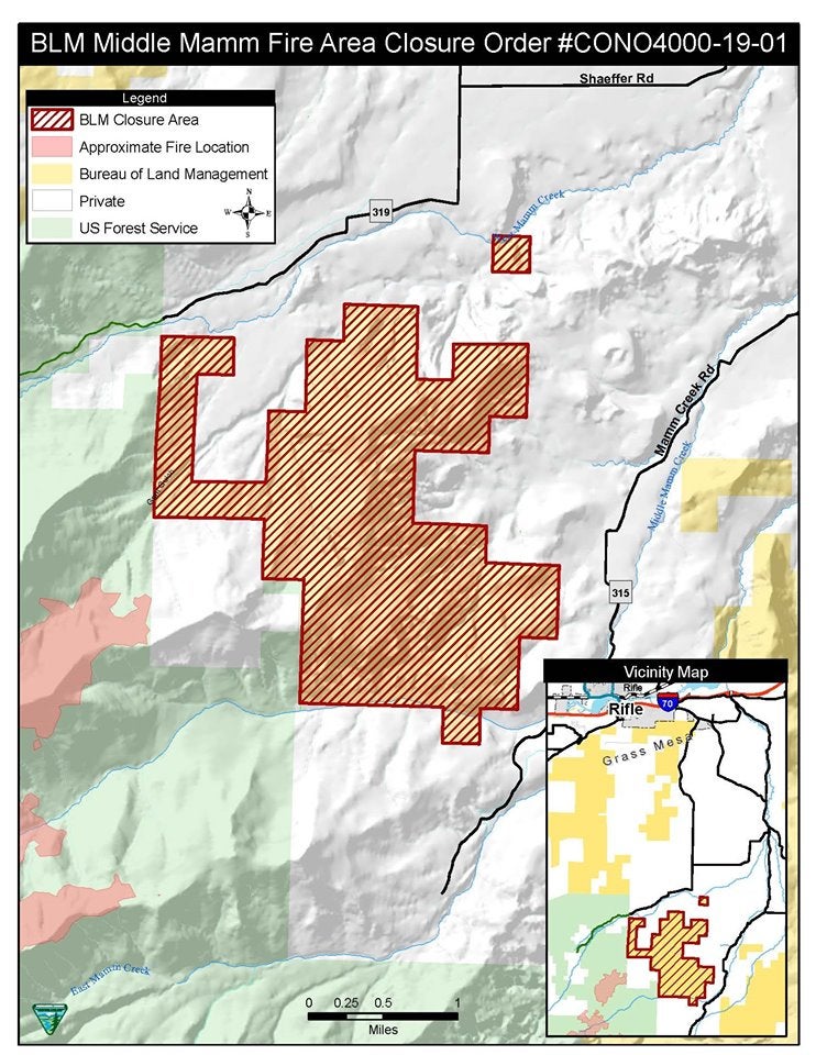 Pre-Evacuation Orders Issued For Middle Mamm Fire Burning Near Rifle ...