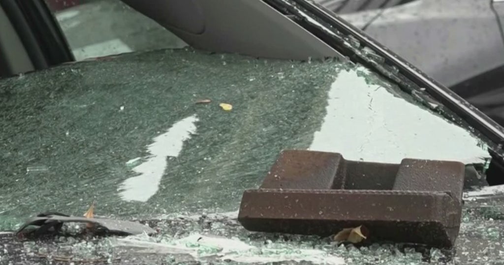Piece Of Metal Falls From A Train Tracks, Breaks Through Protective ...