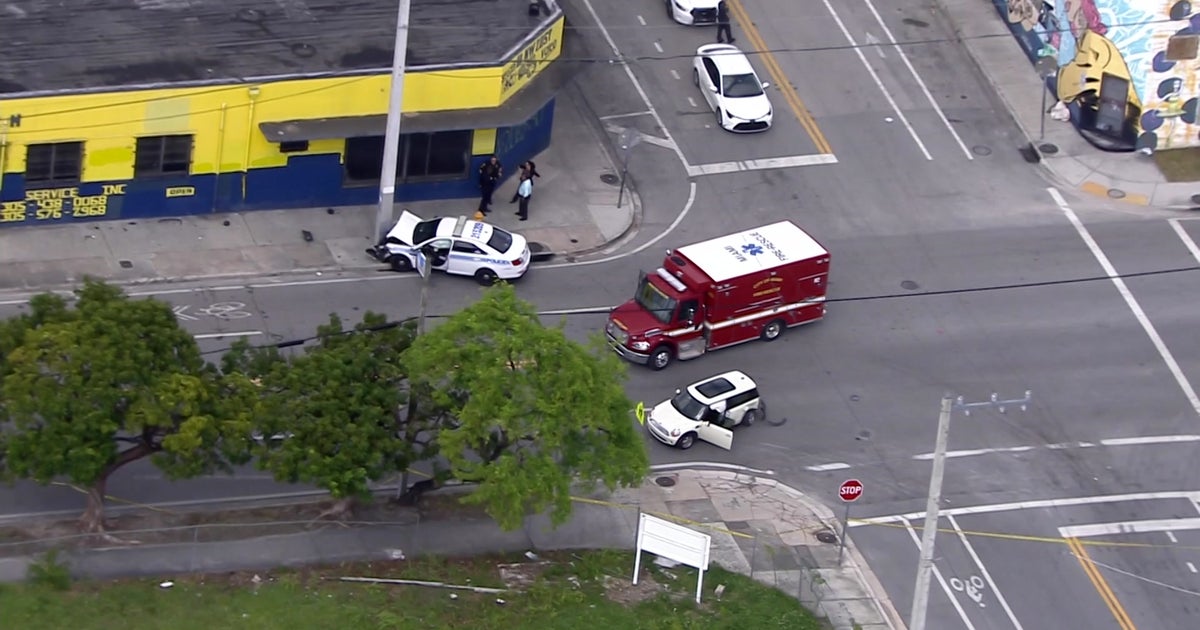 Miami Police Officer, Driver Rushed To Hospital Following Crash Near ...
