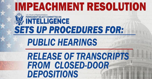 House to hold first formal vote on impeachment process - CBS News