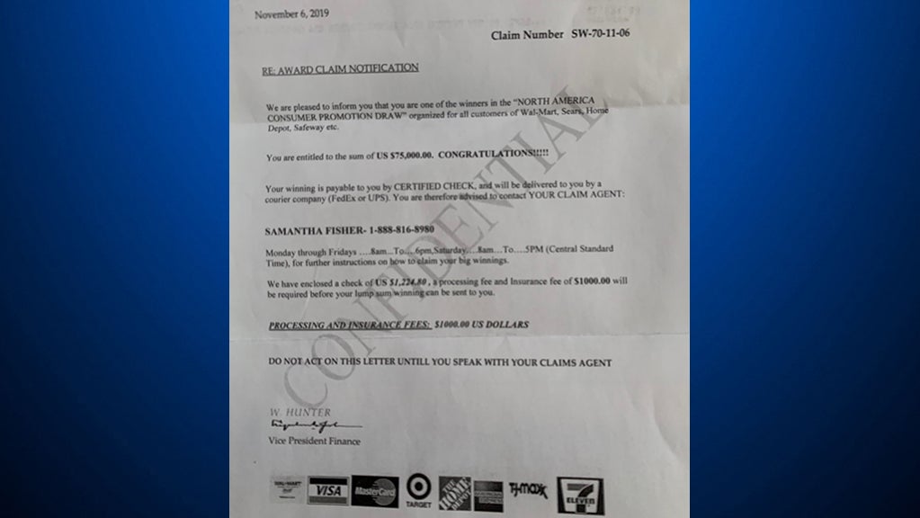 FBI Warning Of Scam That Says Receiver Has Won $75,000 For Shopping At ...