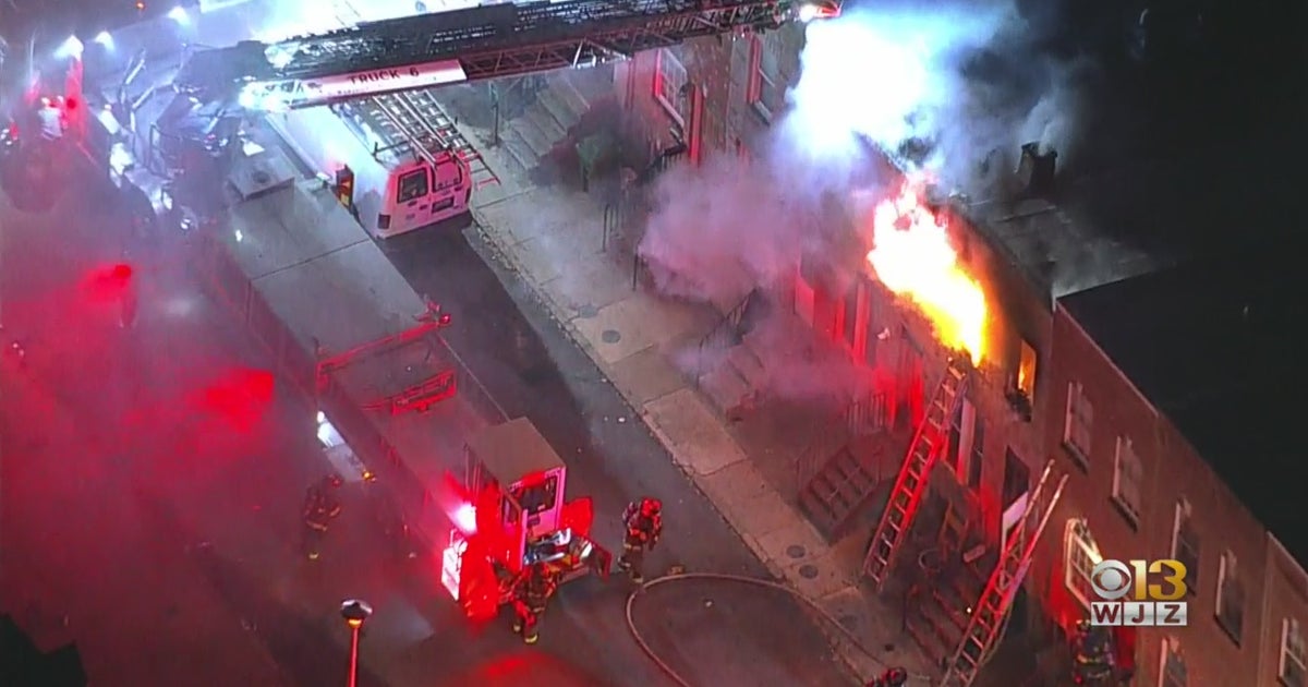 Firefighters Battle House Fire In South Baltimore - CBS Baltimore