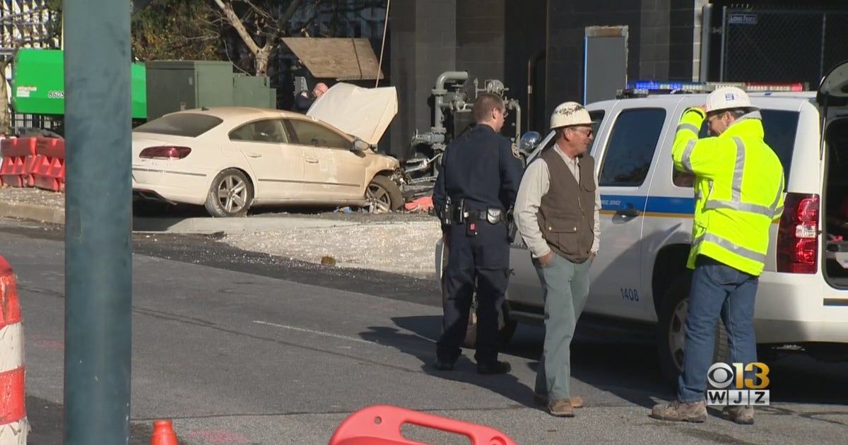 1 Injured After Gas Line Struck In Crash, Towson Town Center Partially ...