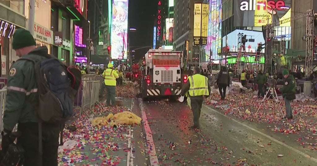 Clean-Up Underway In Times Square After Massive Crowds Ring In 2020 ...