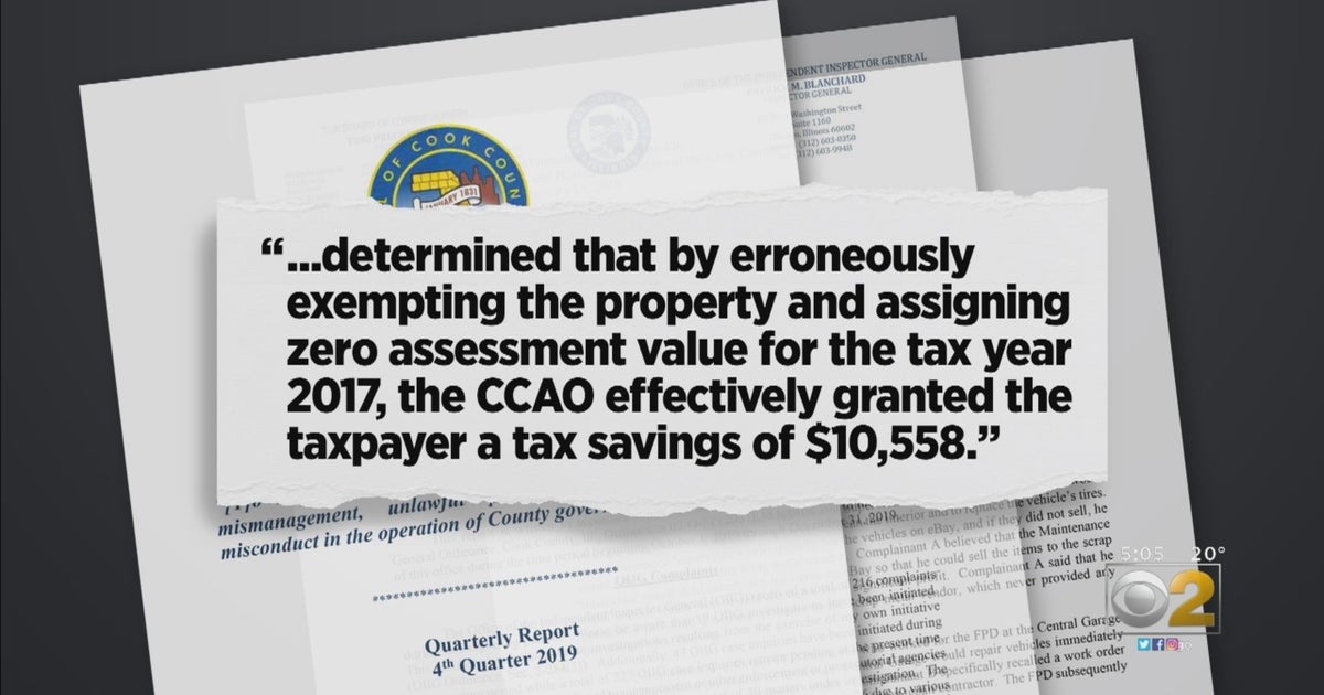 Ex-Assessor's Error Saves Chicago Business $10K In Property Taxes - CBS ...