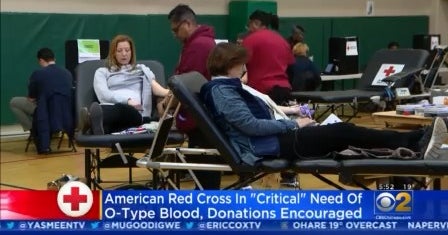 Red Cross In Critical Need Of O-Type Blood; Chicago Area Donation ...