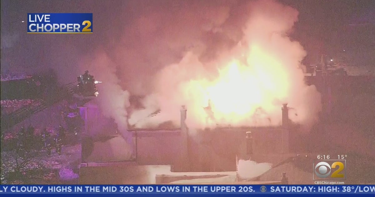 Massive Fire Sweeps Through House In Skokie - CBS Chicago
