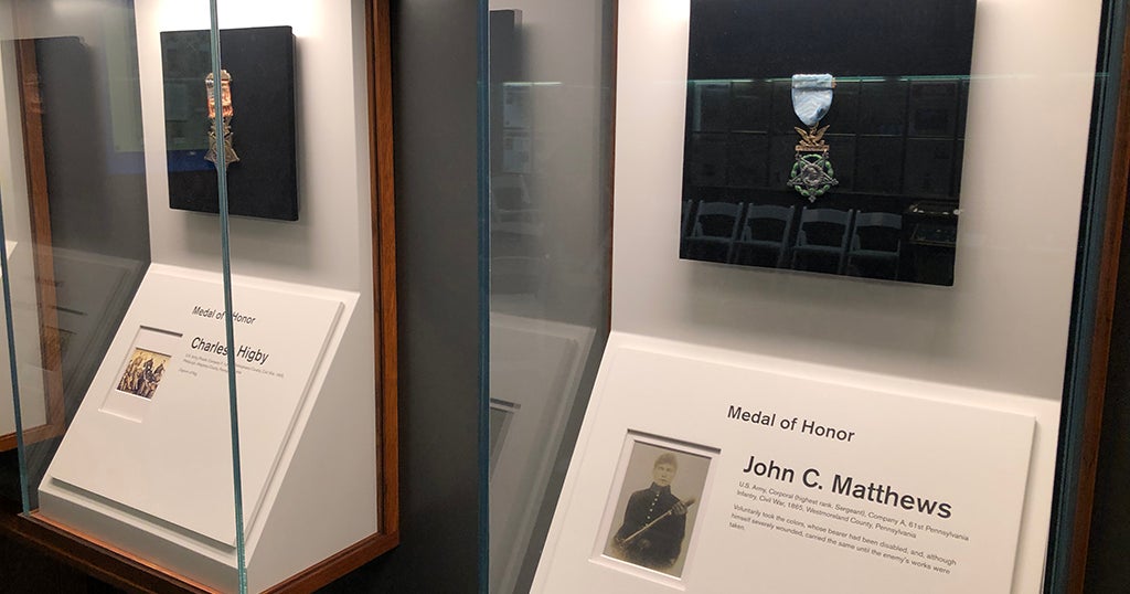 Exhibit At Soldiers & Sailors Memorial Hall Displays Medals Of Honor ...