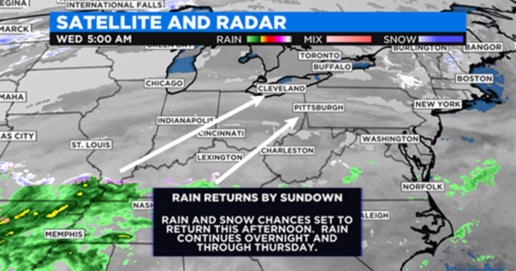 Pittsburgh Weather: Warm Front To Bring Back Rain And Snow, Flash Flood ...