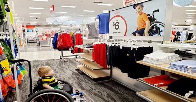 Boy in wheelchair stares in awe at Target ad that features a boy just ...