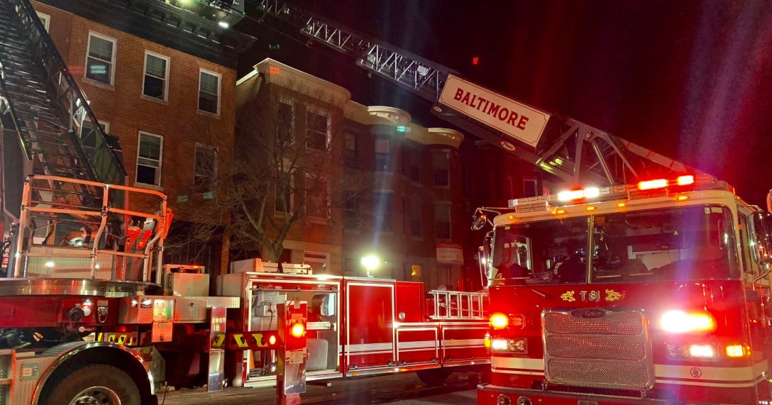 Crews Battle House Fire In North Baltimore - CBS Baltimore