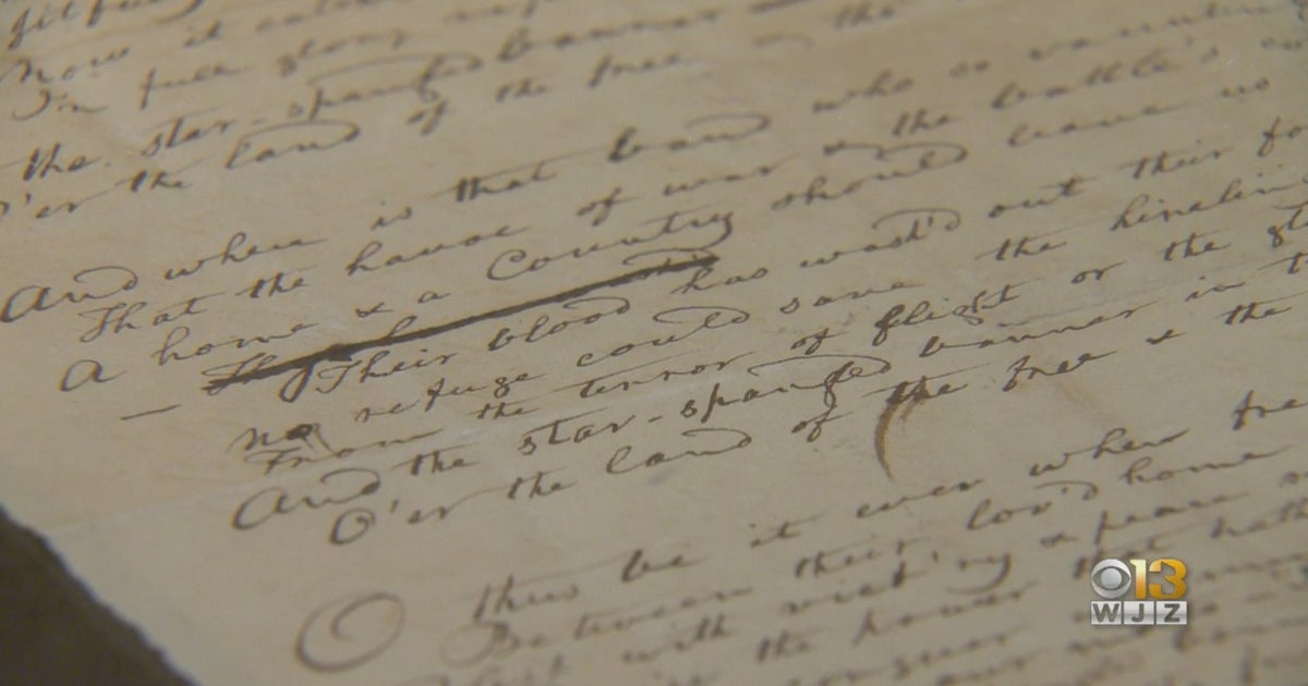 Original National Anthem Manuscript To Make Rare Appearance Inside ...