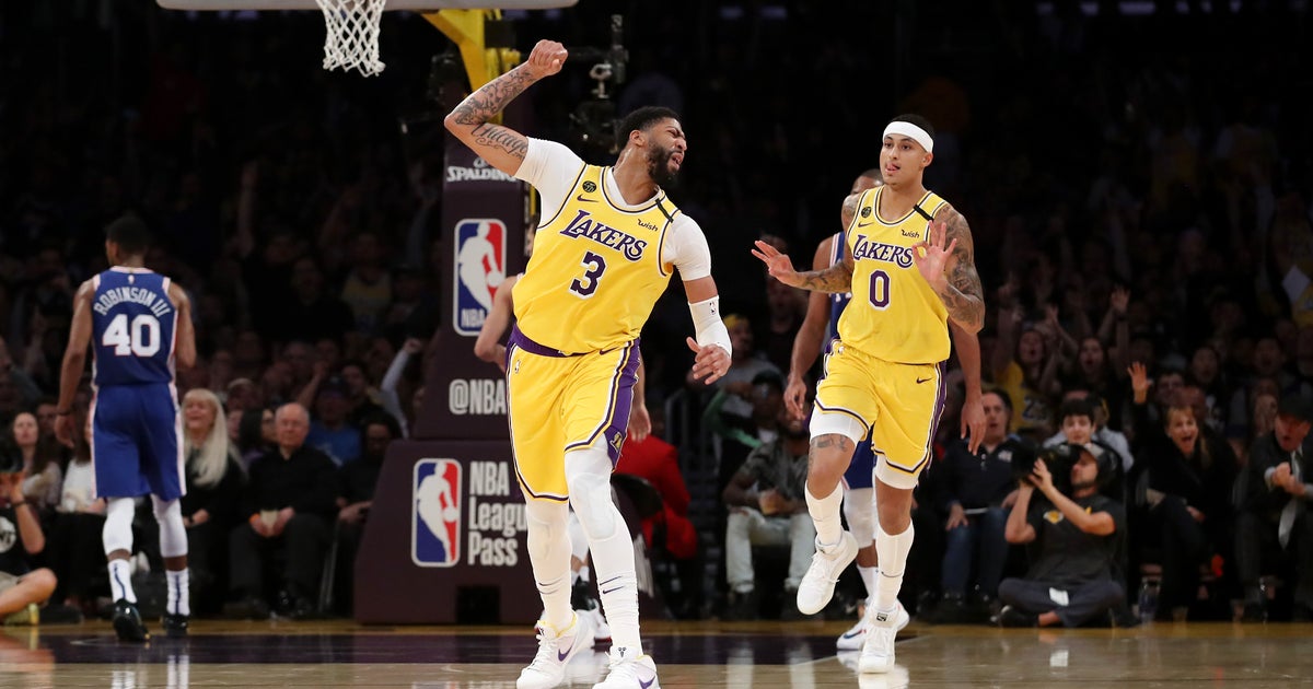 Anthony Davis Scores 37, Leads Lakers Past Sixers 120-107 - CBS ...
