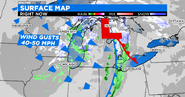 Chicago Weather: Scattered Rain And Snow Overnight, Strong Winds For ...