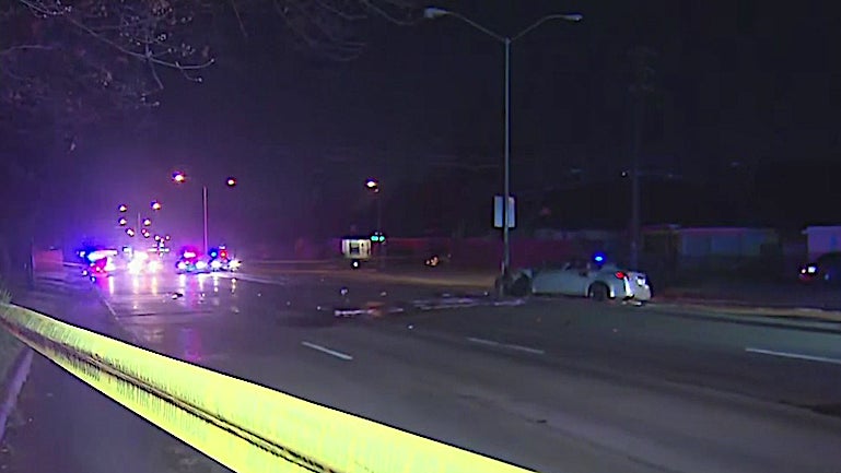 2 Dead After Car Crashes Along Dallas Street & Bursts Into Flames - CBS ...