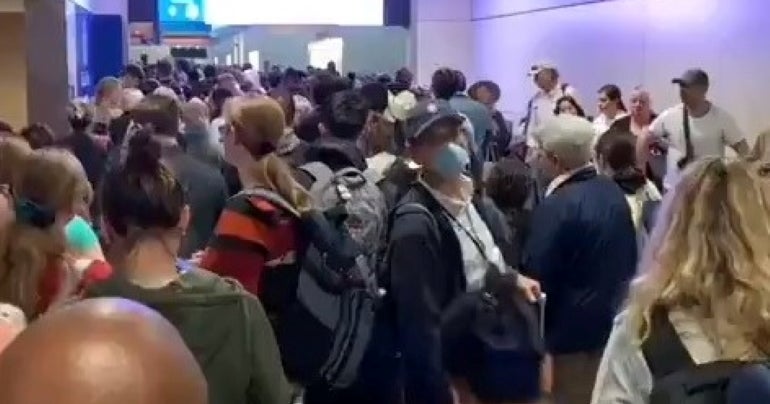 Long Lines Seen At DFW Airport As CDC Screens Arriving International ...