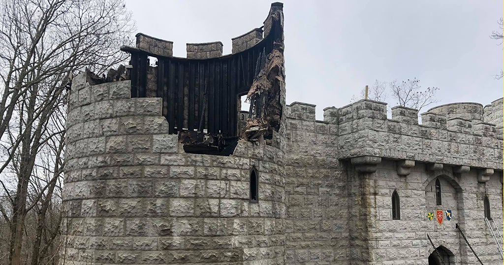 Several Fire Companies Battle Blaze At 'Castle-Style' Structure - CBS ...