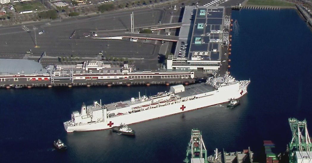 USNS Mercy Crew Member Tests Positive For COVID-19 - CBS Los Angeles