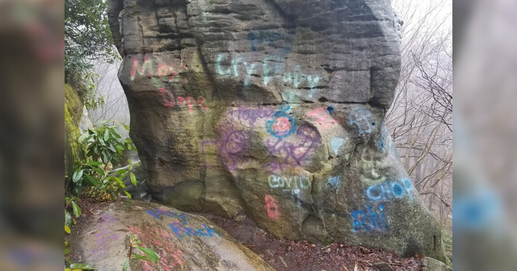 Officials Looking For Vandal Who Spray Painted Rocks At Forbes State ...