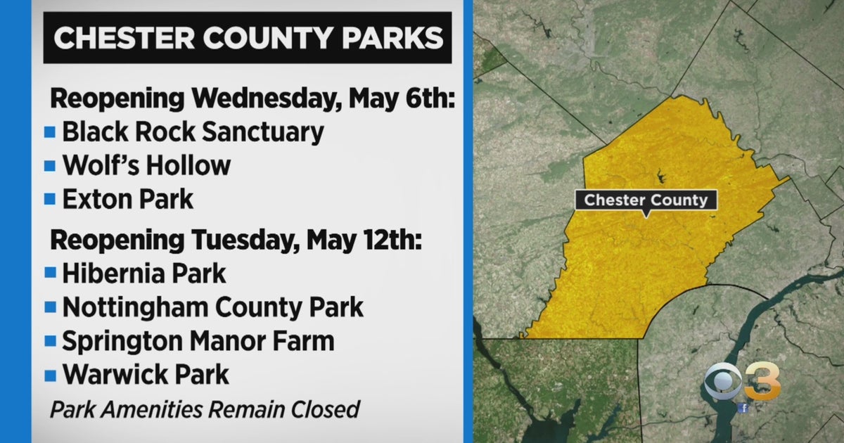 Coronavirus Latest: Chester County Parks To Begin Gradually Reopening ...