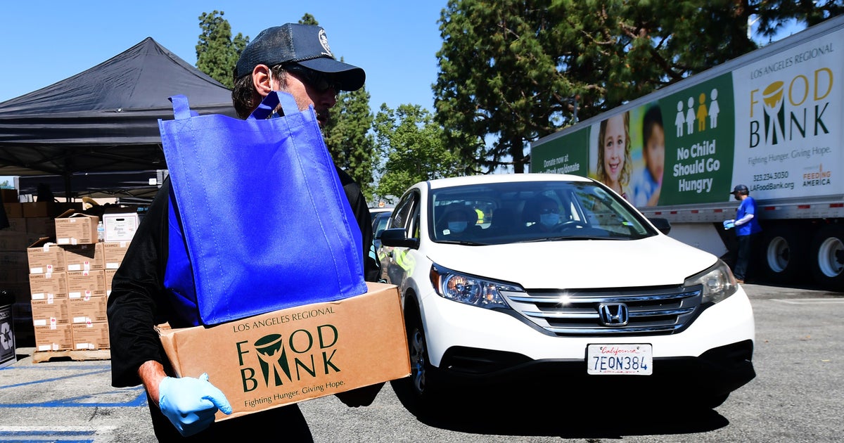 LA Regional Food Bank, County Hold Drive-Thru Food Distribution In ...