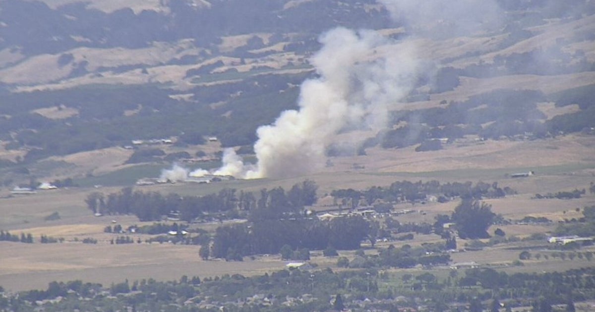 Multi-Acre Vegetation Fire Burning In Petaluma - CBS San Francisco