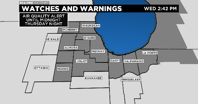 Chicago Weather: Air Quality Alert In Effect; Temperatures Continue To ...