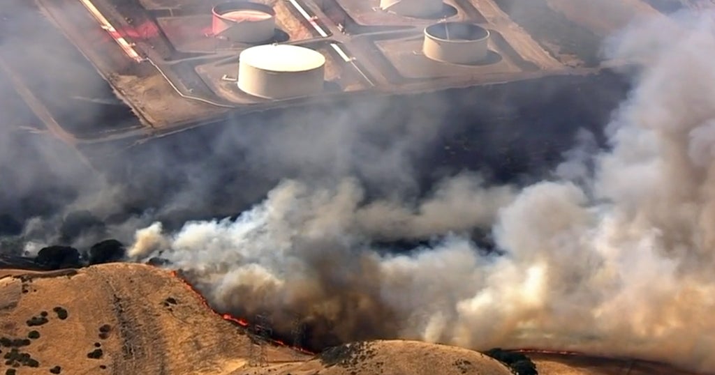 Grass Fire That Burned Near Rodeo Tank Farm Along I-80 50% Contained ...