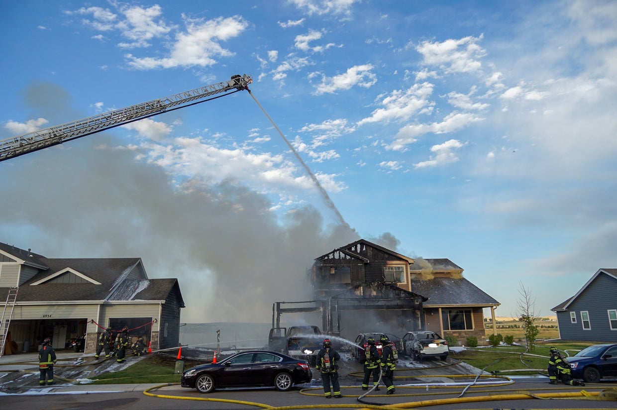 2 Wellington Homes Suffer Extensive Damage From Fire - CBS Colorado