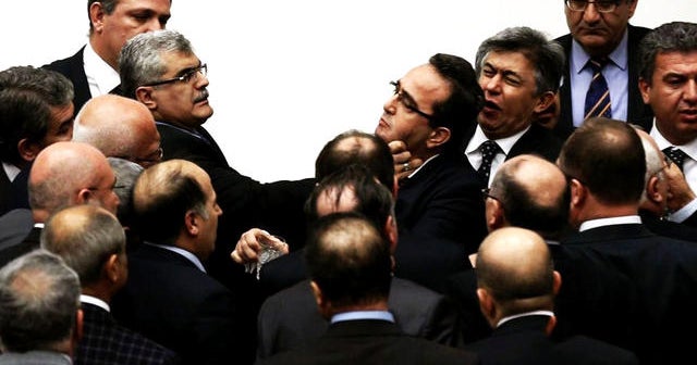 Brawl erupts in Turkish parliament - CBS News