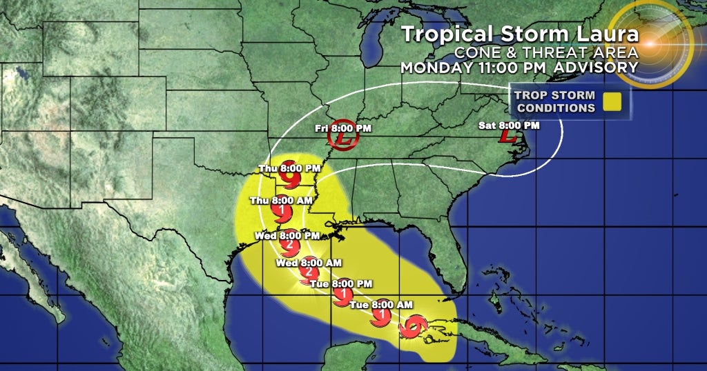 Tracking Laura: Tropical Storm Laura Forecast To Become A Hurricane On ...