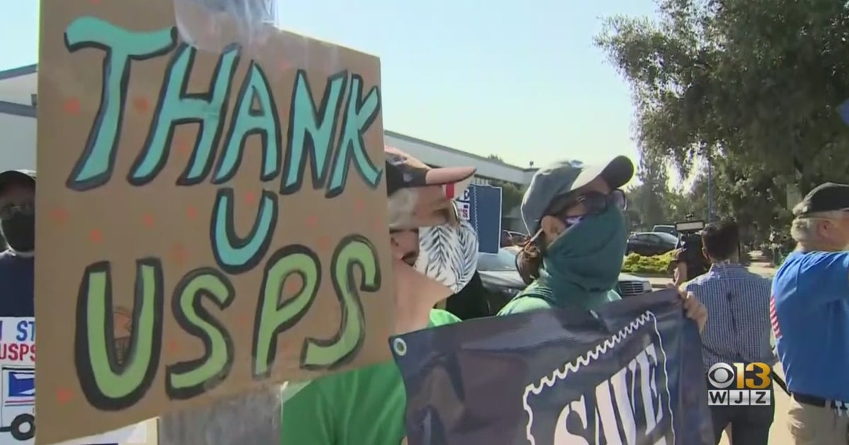 Demonstrators Rally At Main Post Office In Baltimore In Support Of USPS ...