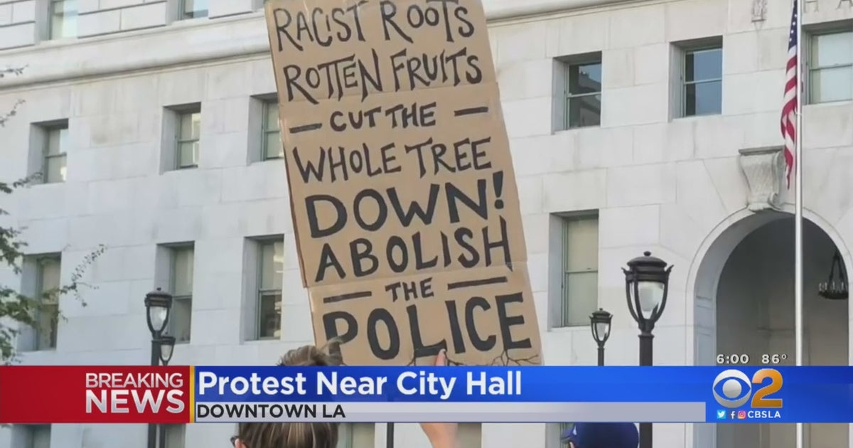 Demonstrators Gather In Downtown Los Angeles To Protest Police Shooting ...