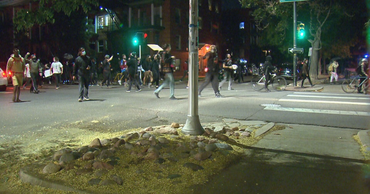 Denver Police Monitor Late Night Protests - CBS Colorado